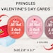 Pringle Valentines Printable Tag for Kids Classroom, Chip Valentine ...