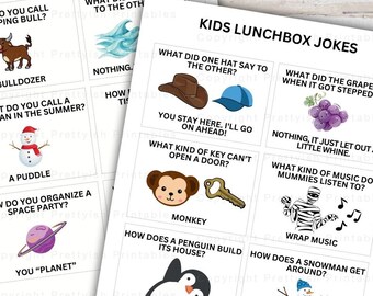 Lunchbox Jokes Printable, Lunch Box Notes, Puns for Kids, Lunchbox ...