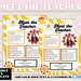 Meet the Teacher Editable Template Printable I Meet the Teacher Retro ...