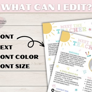 Meet the Teacher Editable Template Printable, Meet the Teacher Retro ...