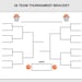 Basketball Sports Bracket Template Tournament Bracket Editable Bracket ...
