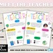 Meet the Teacher Template, Editable Teacher Printable, Back to School ...
