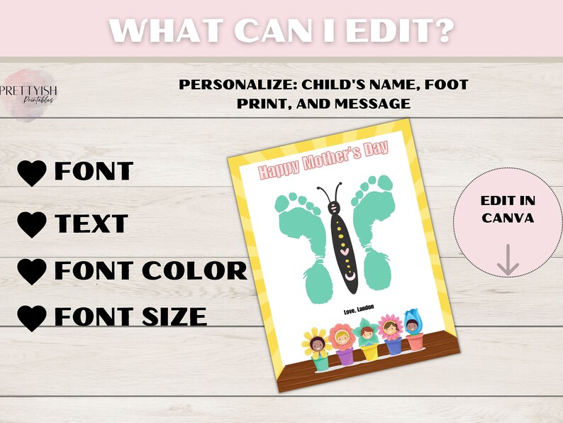 Mothers Day Footprint Art, Preschool Worksheets, Butterfly Footprint ...