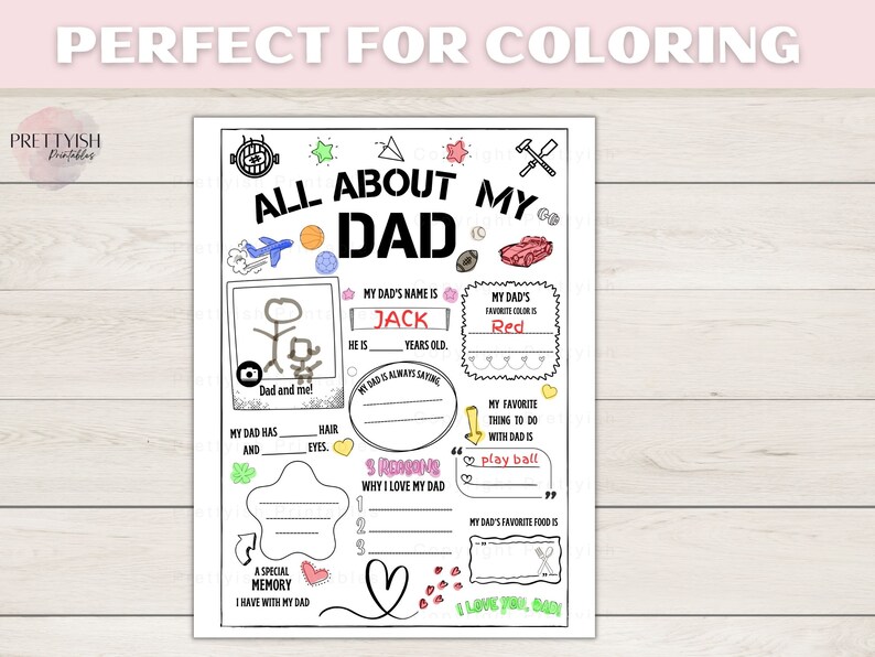 Father's Day Printable, Dad Birthday Gift, Perfect Father's Day ...