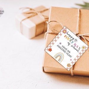EDITABLE First Day of School Gift Tag, Back to School Gift Tag, Teacher ...