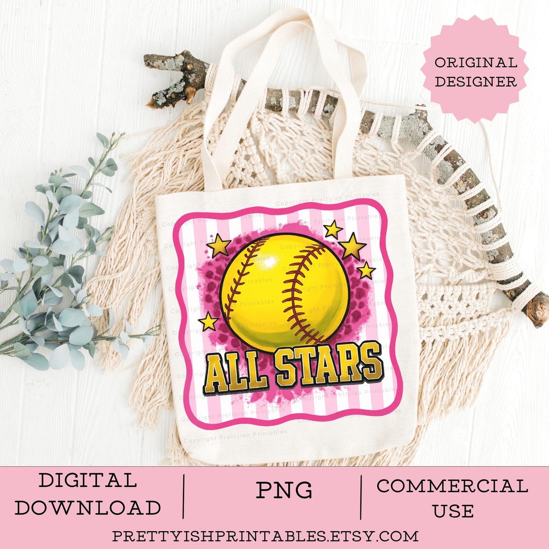 All Stars Softball Png Design, Softball Team Sublimation Png, Sport Png ...