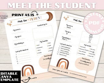 Meet the Teacher Editable Template Back to School Letter in a - Etsy