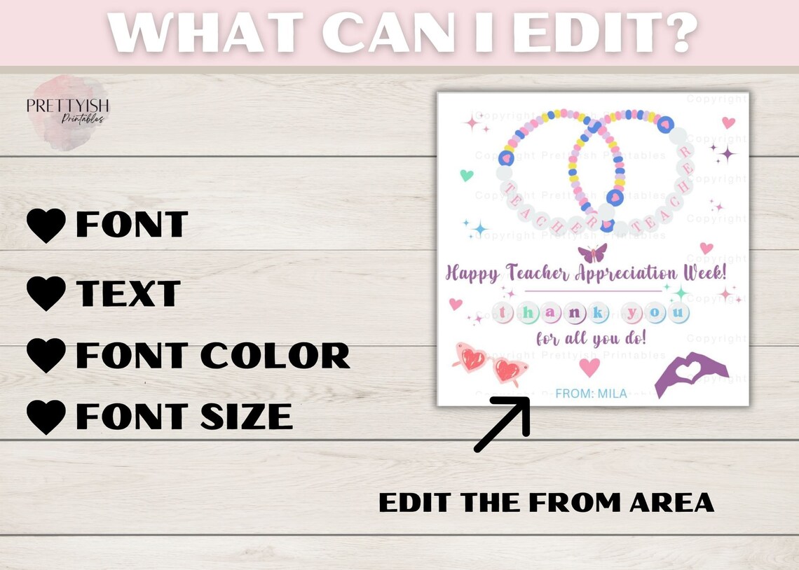 EDITABLE Teacher Appreciation Gift Tag, Staff Appreciation Gift Tag ...