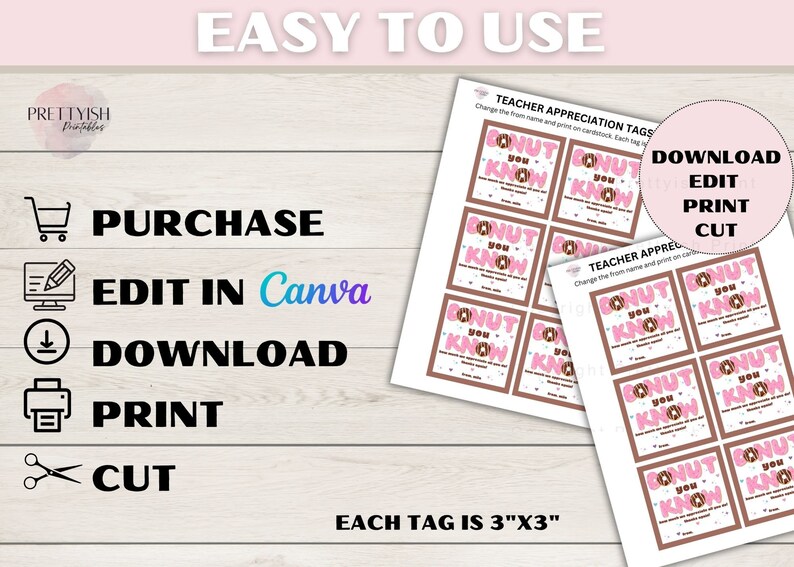 EDITABLE Teacher Appreciation Gift Tag, Staff Appreciation Gift Tag ...