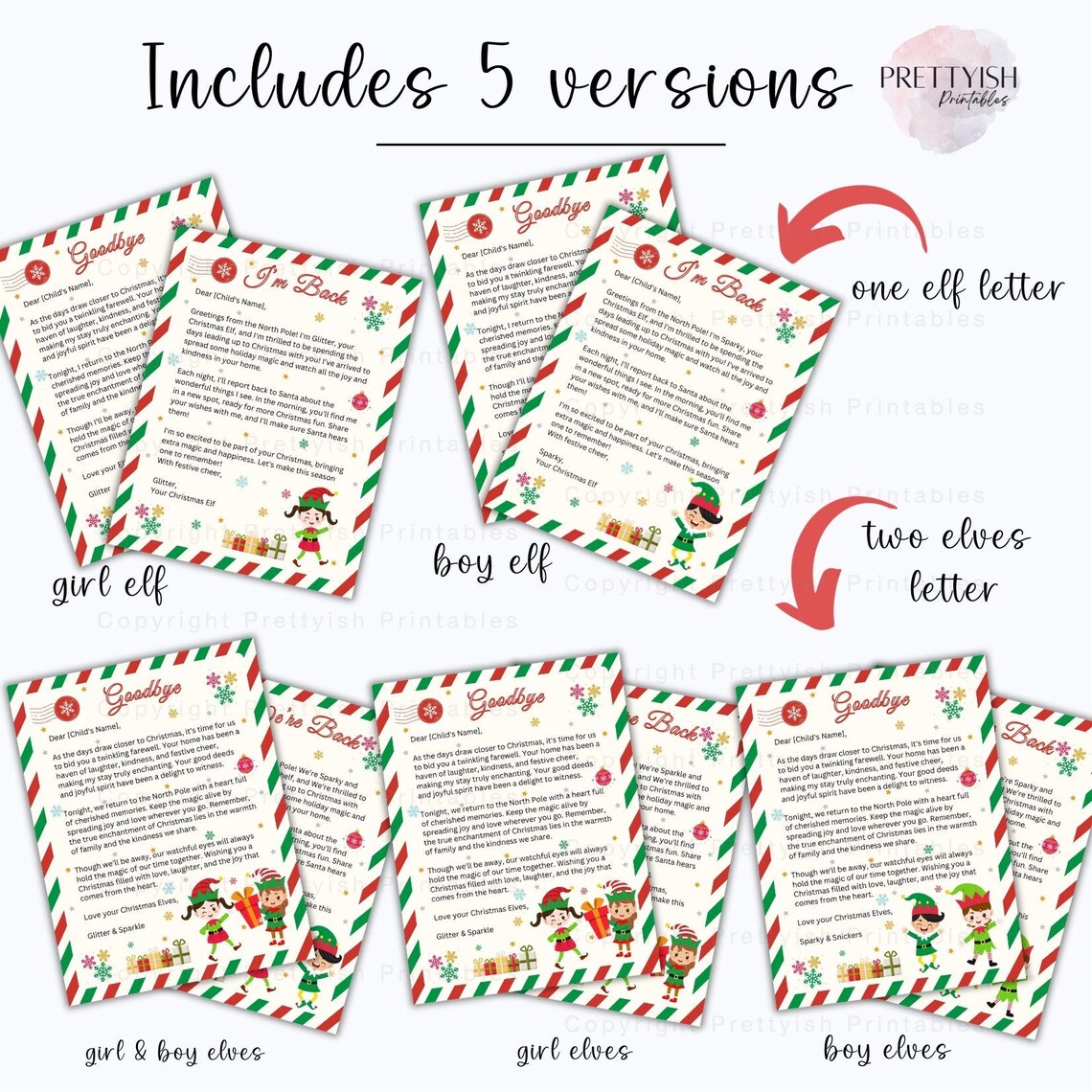 Elf Arrival Letter, Elf Goodbye Letter Printable, Elf Template ...