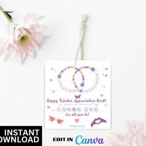 EDITABLE Teacher Appreciation Gift Tag, Staff Appreciation Gift Tag ...