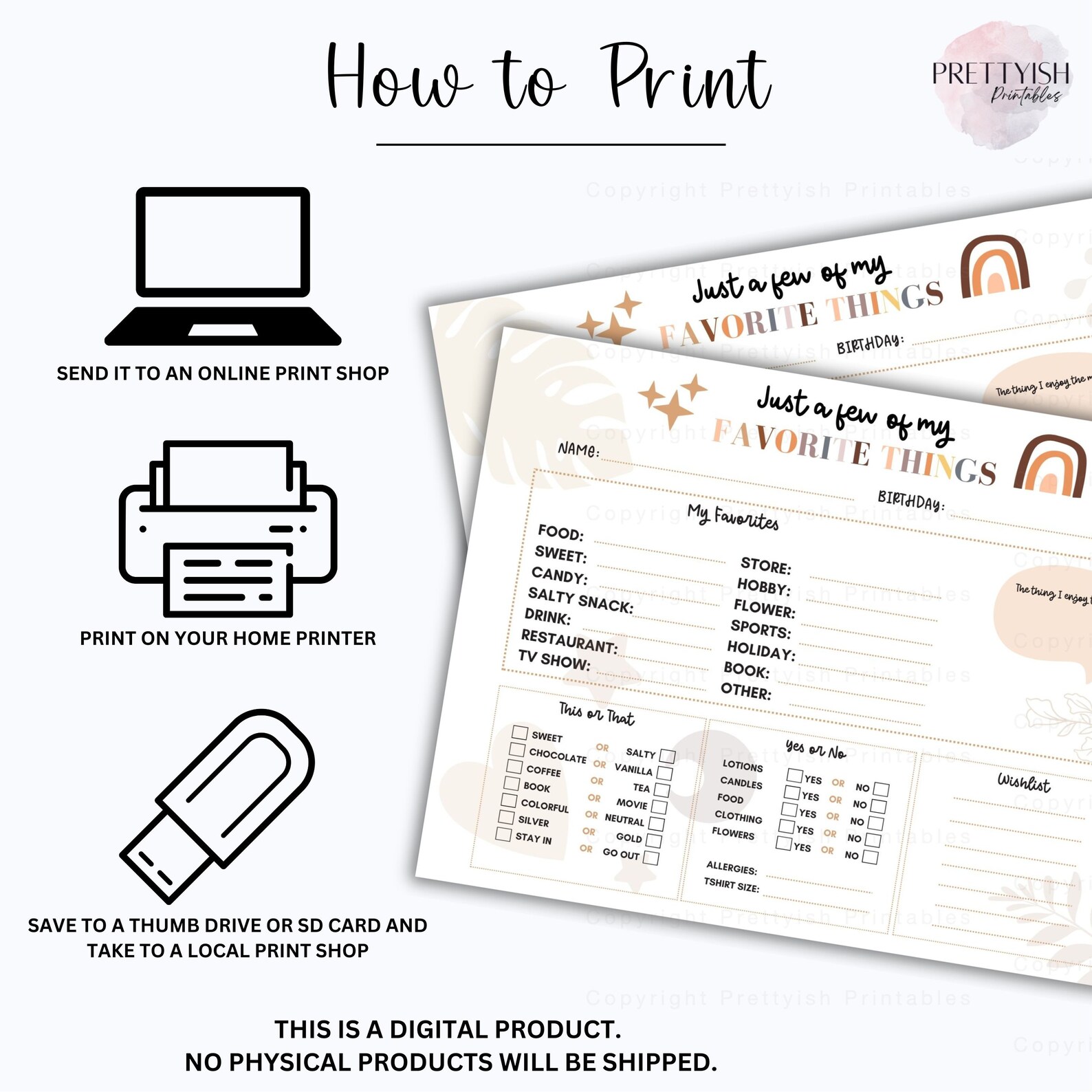 Teachers Favorites List Editable Template Printable, Meet the Teacher ...