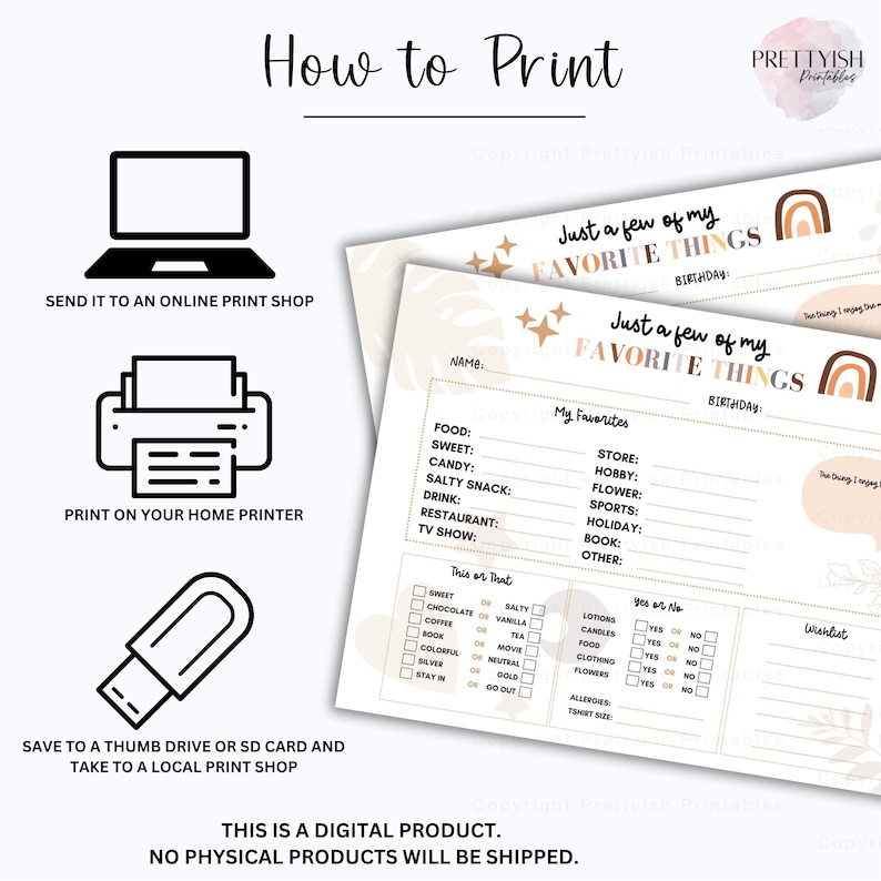 Teachers Favorites List Editable Template Printable, Meet the Teacher ...