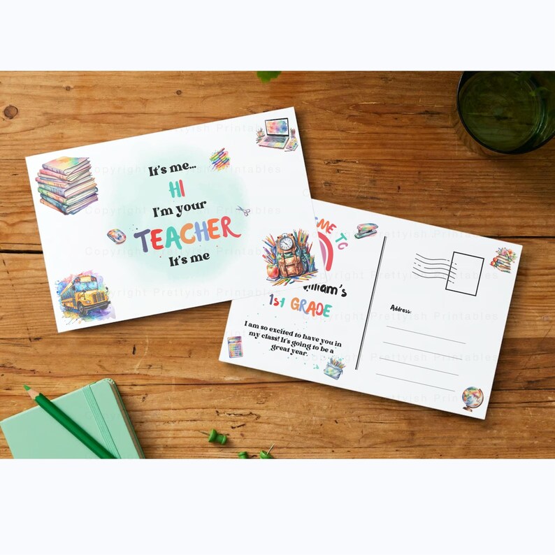 Back to School, Meet the Teacher Postcard, Postcards for Kids, School ...