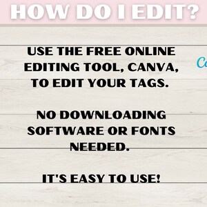 Back to School Gift Tags, Take Note Editable Pen Marker, Gift for ...