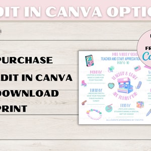 Editable 90s Theme Teacher and Staff Appreciation Week Flyer, Printable ...