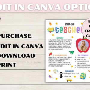 Meet the Teacher Editable Template Printable, Meet the Teacher Retro ...