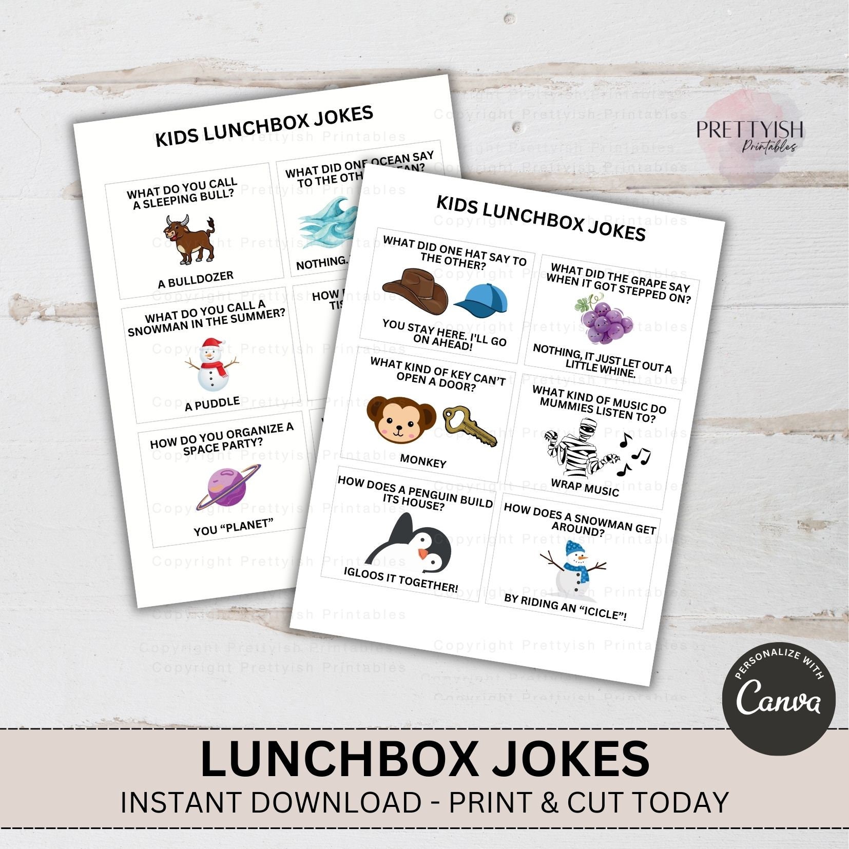 Lunchbox Jokes Printable Lunch Box Notes Jokes for Kids - Etsy