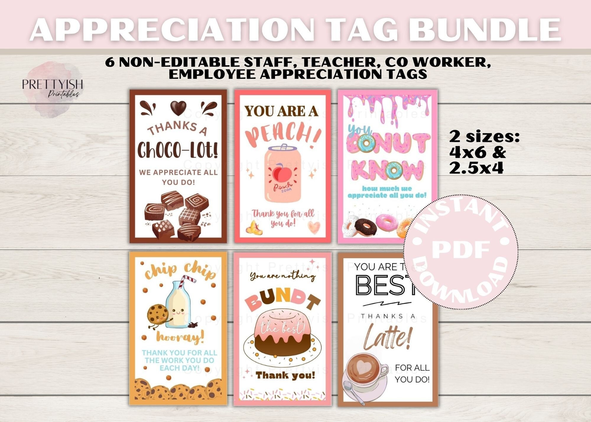 Teacher Sweet Treat Tag, Teacher Appreciation Thank You Tags, Teacher ...
