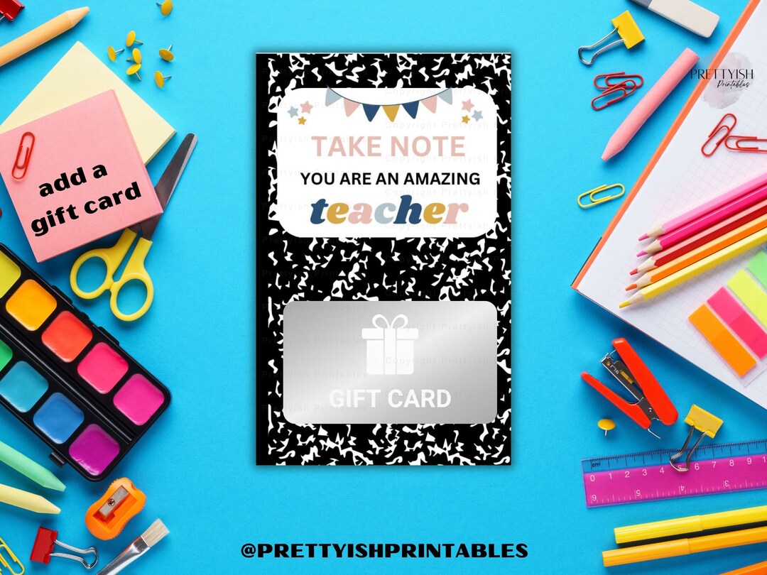 Back to School Gift Tags, Take Note Editable Pen Marker, Gift for ...