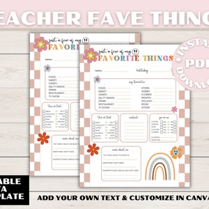 Meet the Teacher Editable Template Printable, Meet the Teacher Retro ...
