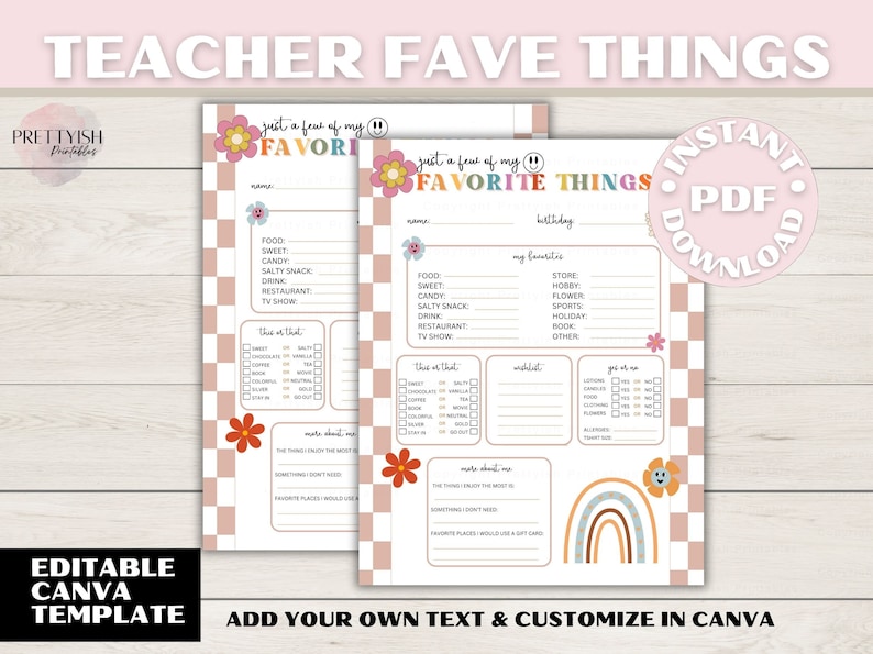 Meet the Teacher Editable Template Printable, Meet the Teacher Retro ...