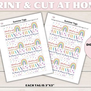 Printable Teacher Gift for Summer, End of School Year Teacher Gift, End ...