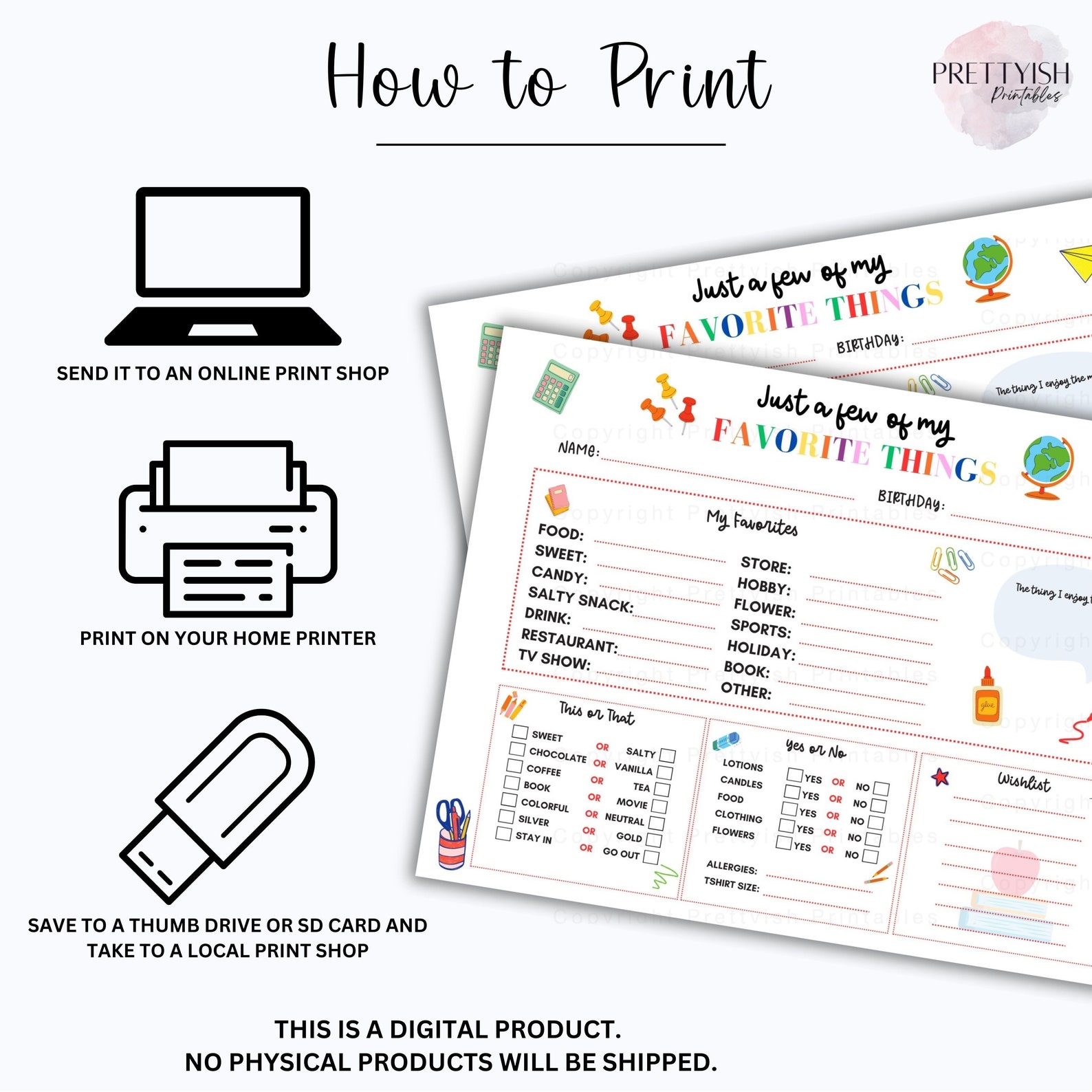 Teachers Favorites List Editable Template Printable, Meet the Teacher ...