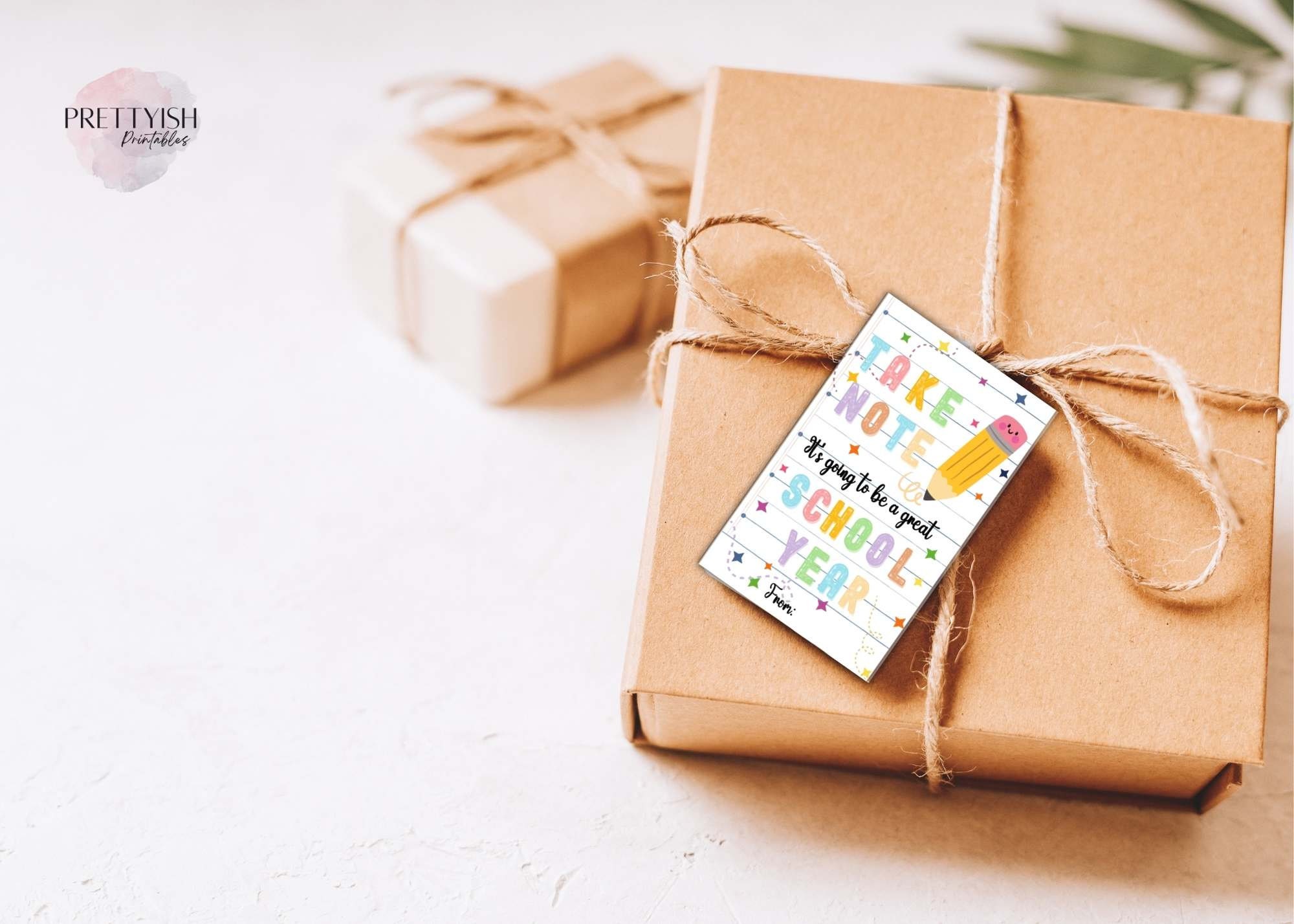 Back to School Gift Tags, Take Note Editable Pen Marker, Gift for ...