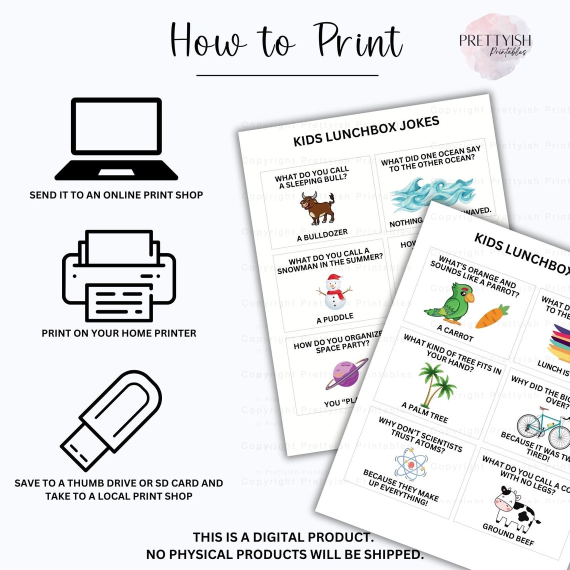 Lunchbox Jokes Printable Lunch Box Notes Jokes for Kids - Etsy