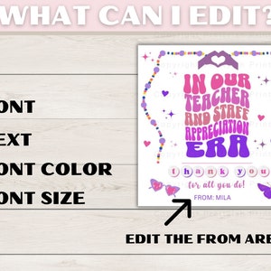 EDITABLE Teacher Appreciation Gift Tag, Staff Appreciation Gift Tag ...