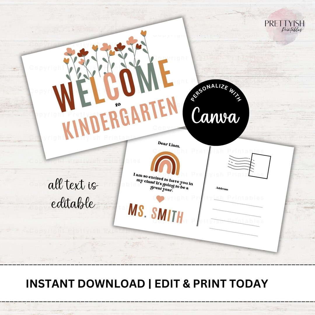 Back to School, Meet the Teacher Postcard, Postcards for Kids, School ...