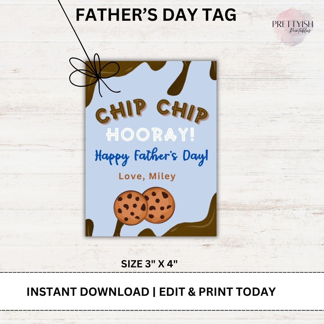 Fathers Day Cookie Tag, Fathers Day Handout, Fathers Day Gift Printable ...