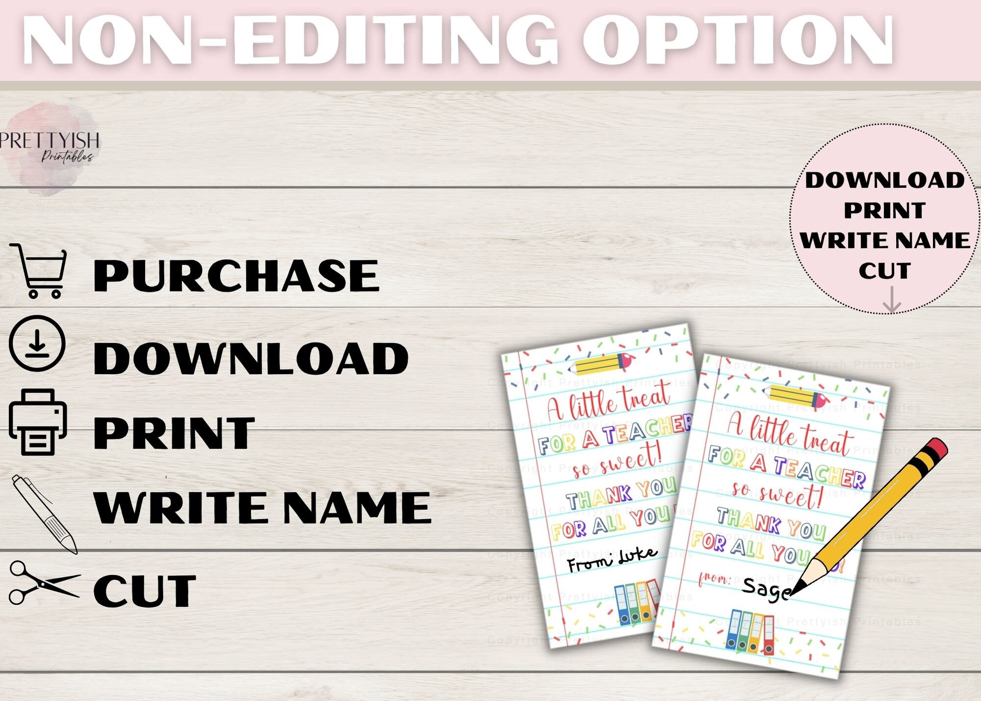 Teacher Sweet Treat Tag, Teacher Appreciation Thank You Tags, Teacher ...