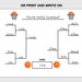 Basketball Sports Bracket Template Tournament Bracket Editable Bracket ...