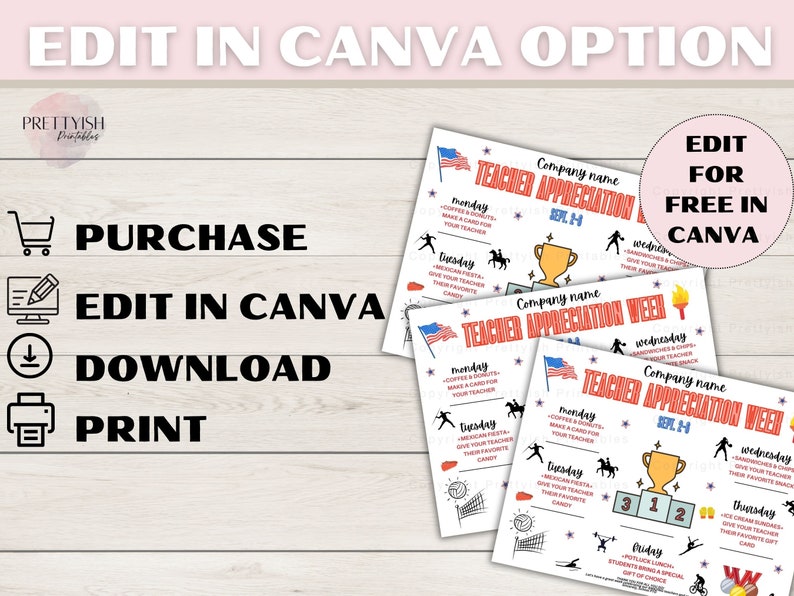 Editable Teacher and Staff Appreciation Week Printables, Printable for ...