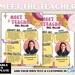 Meet the Teacher Editable Template Printable I Meet the Teacher Retro ...