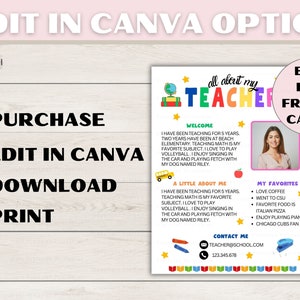 Meet the Teacher Editable Template Printable, Meet the Teacher Retro ...