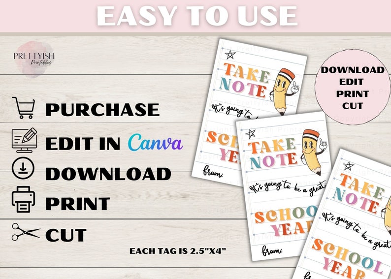 Printable First Day of School Favor Tags, Back to School Treat Bag ...