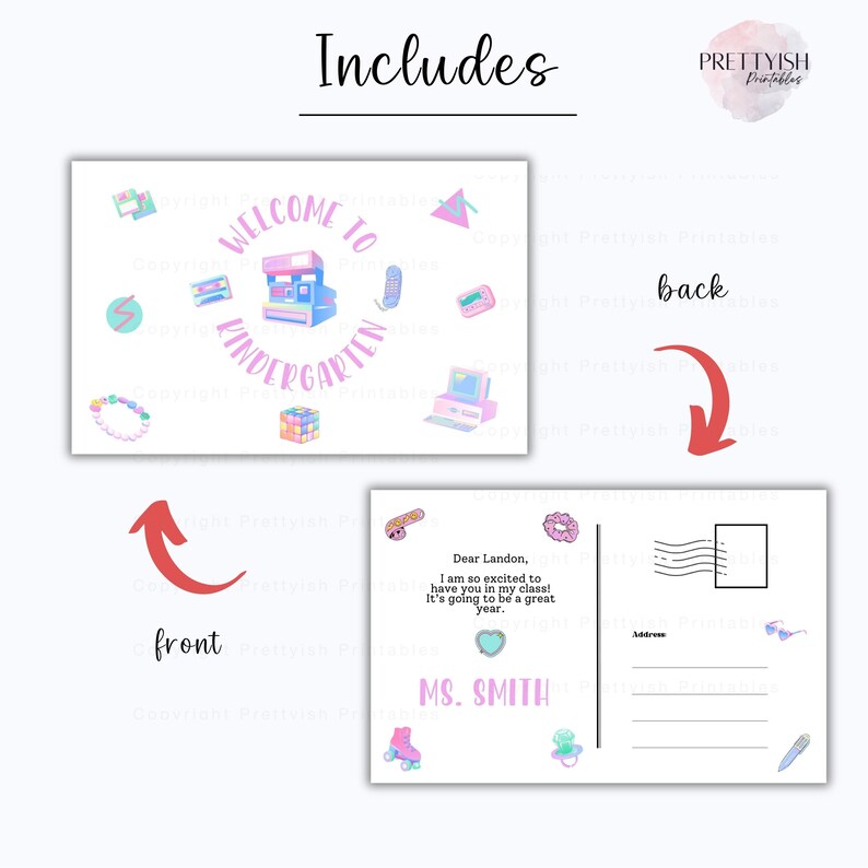 Back to School, Meet the Teacher Postcard, Postcards for Kids, School ...