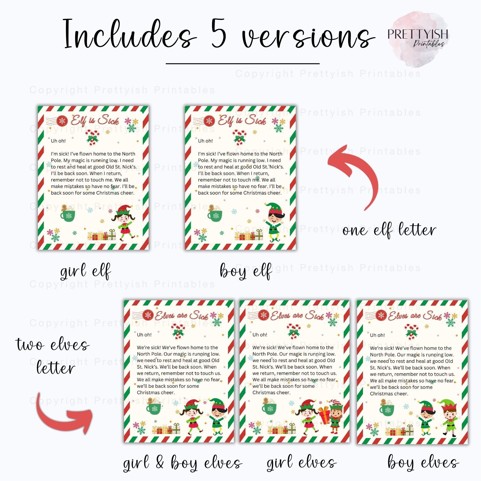 Elf on the Shelf Arrival Letter Goodbye Rules Sick, Printable Elf on ...