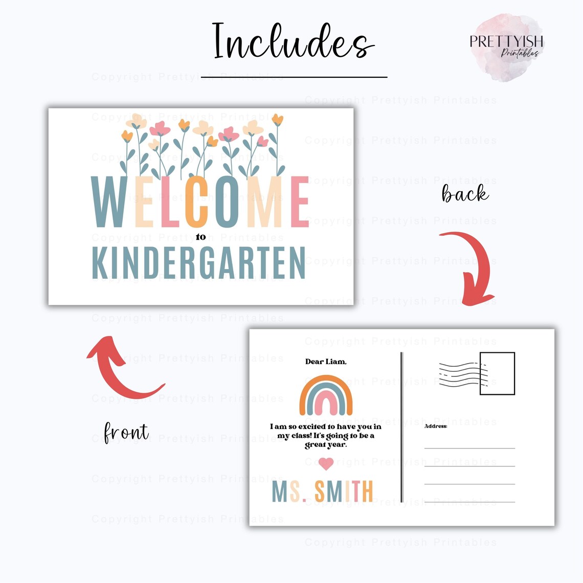 Back to School, Meet the Teacher Postcard, Postcards for Kids, School ...