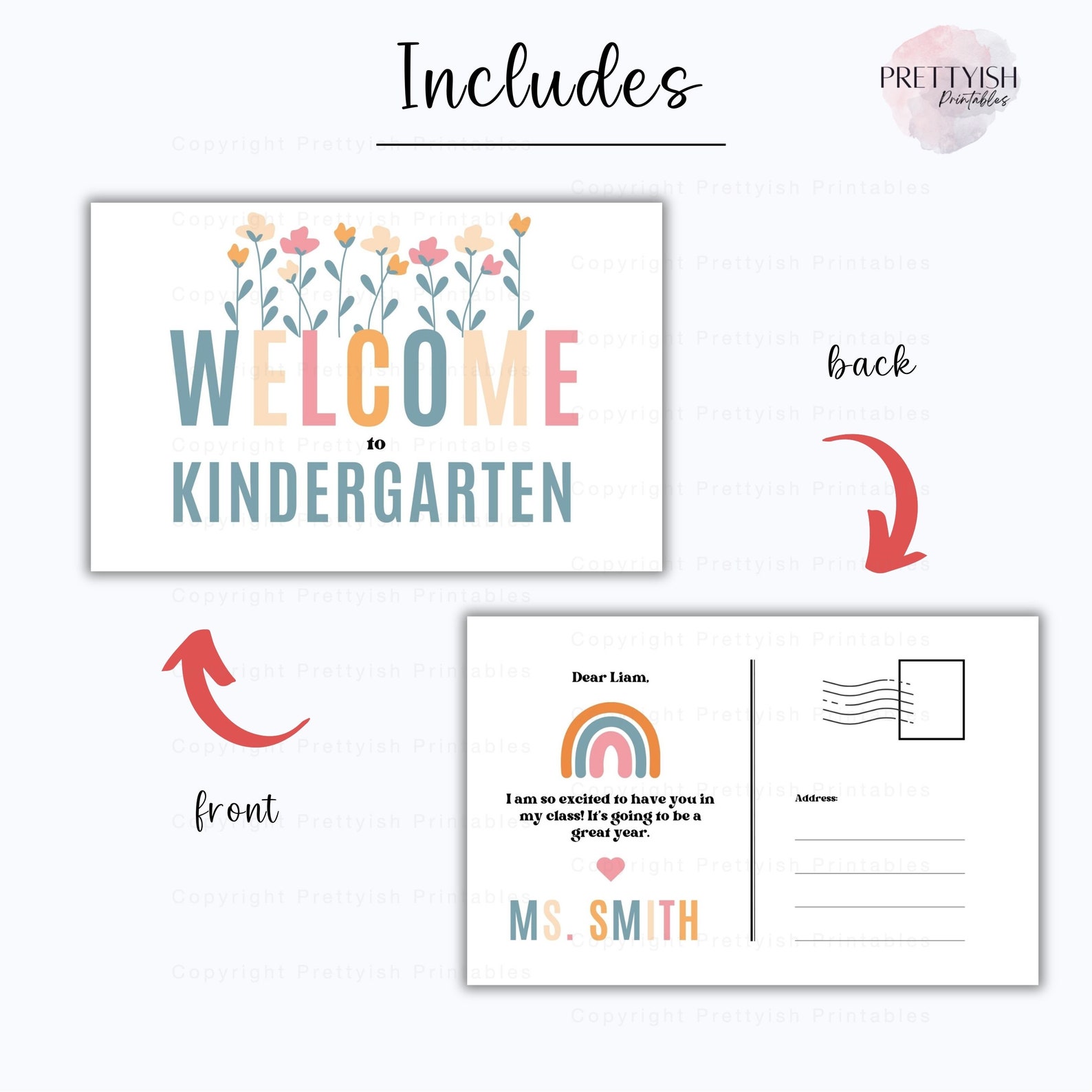 Back to School, Meet the Teacher Postcard, Postcards for Kids, School ...
