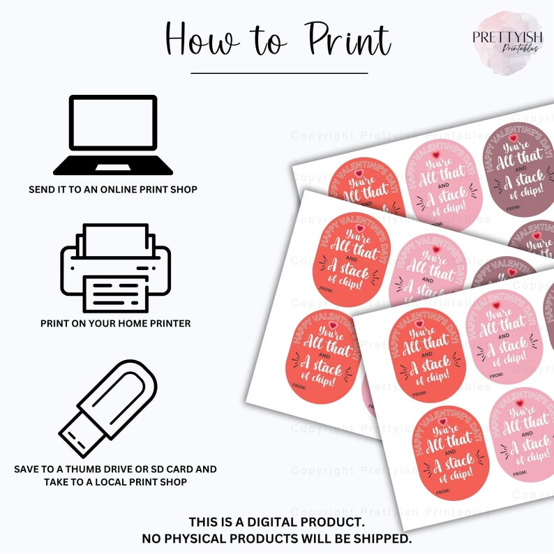Pringle Valentines Printable Tag for Kids Classroom, Chip Valentine ...