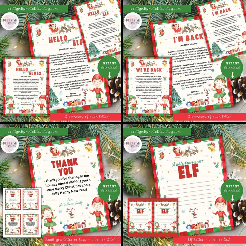 Editable Elf Letter Bundle, Goodbye Rules Sick Note, Printable Elf ...