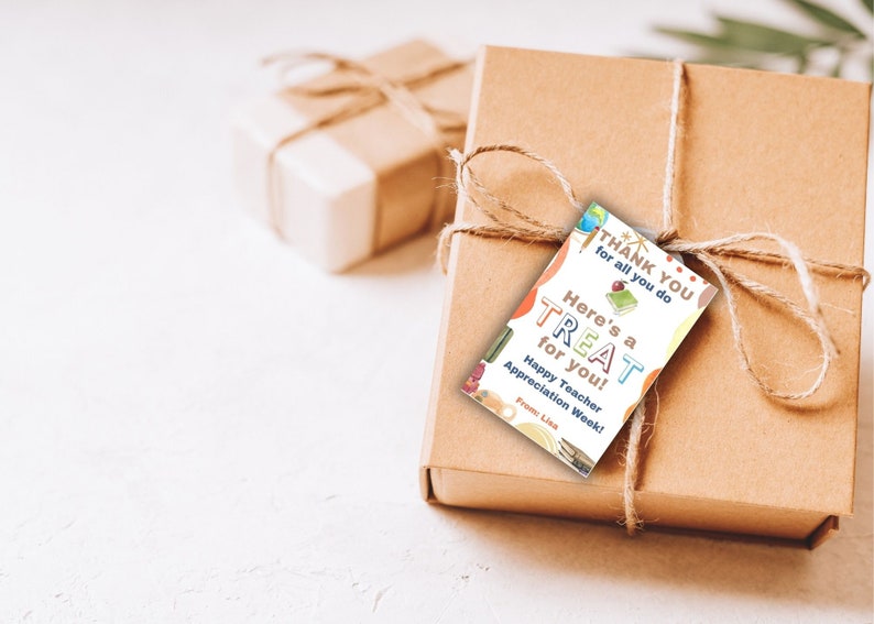Teacher Appreciation Tags Printable, Editable Teacher Gift Tag ...