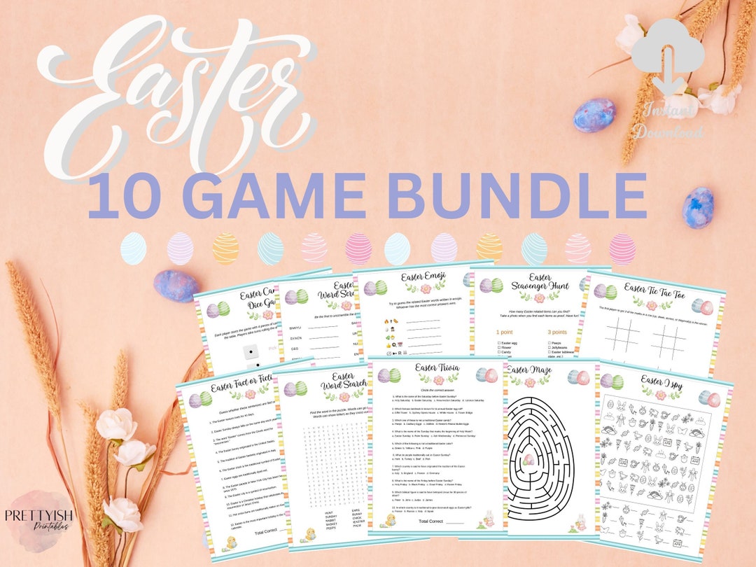 Printable Easter Games | Easter Word Scramble | Easter Scavenger Hunt ...