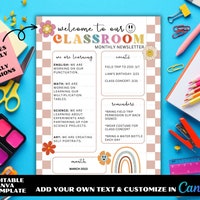 Meet the Teacher Editable Template Printable, Meet the Teacher Retro ...