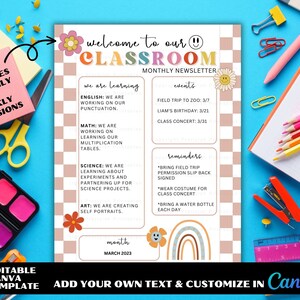 Meet the Teacher Editable Template Printable, Meet the Teacher Retro ...