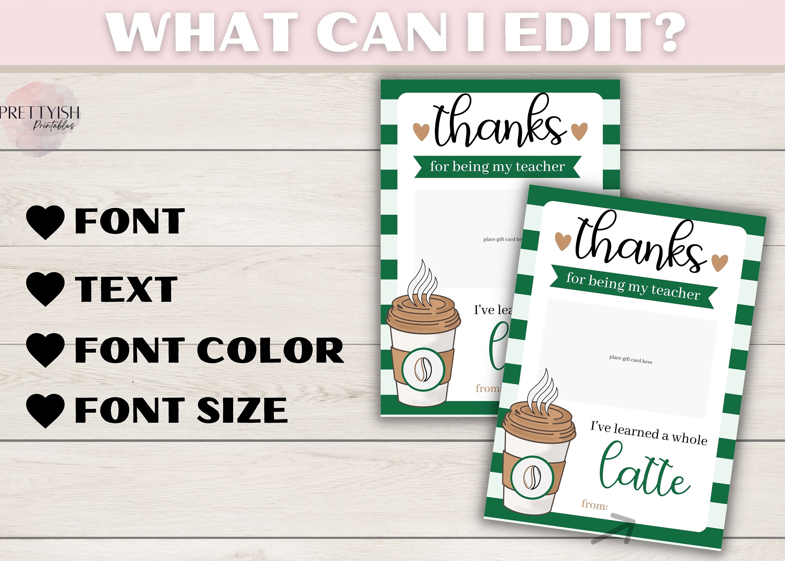 Teacher Appreciation Week Printble, Gift Card Holder, Teacher Thank You ...